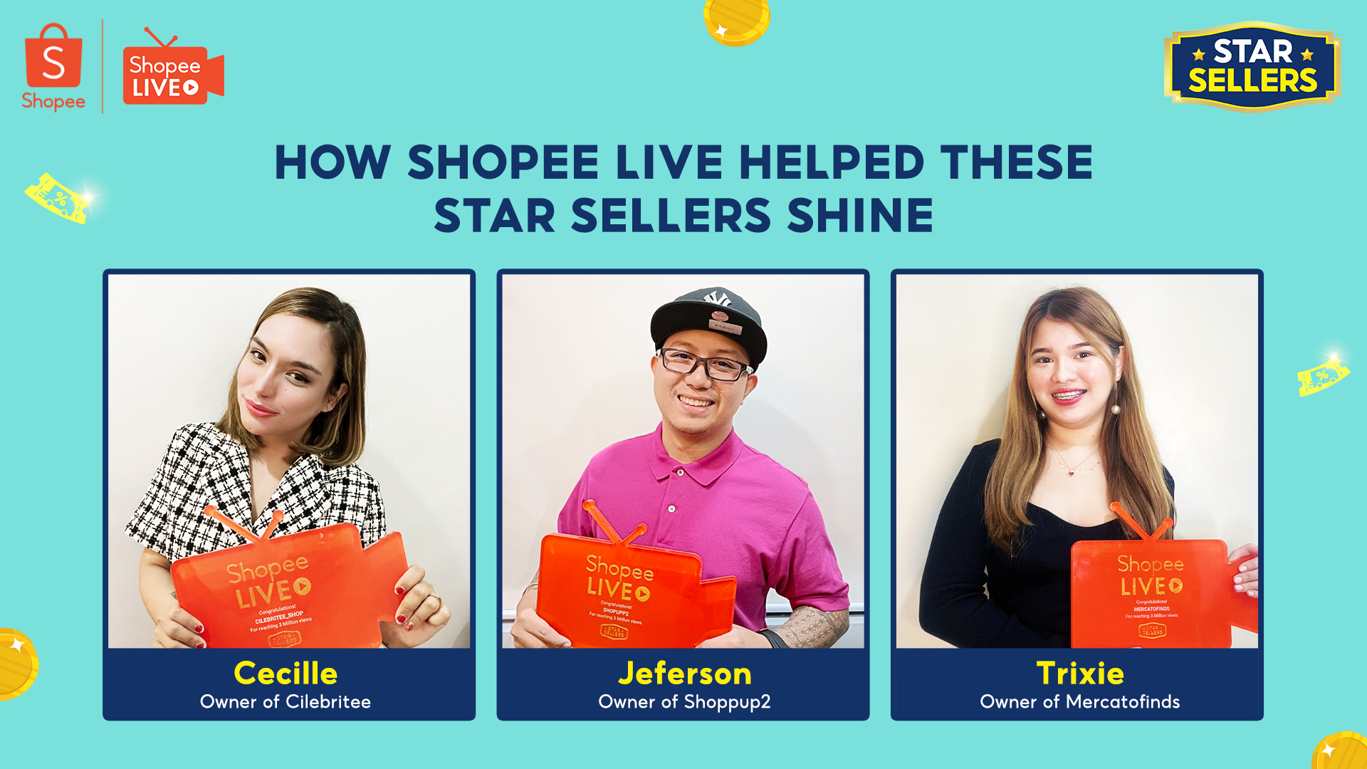 Three winners of the first Shopee Live Star Seller Awards share their e ...