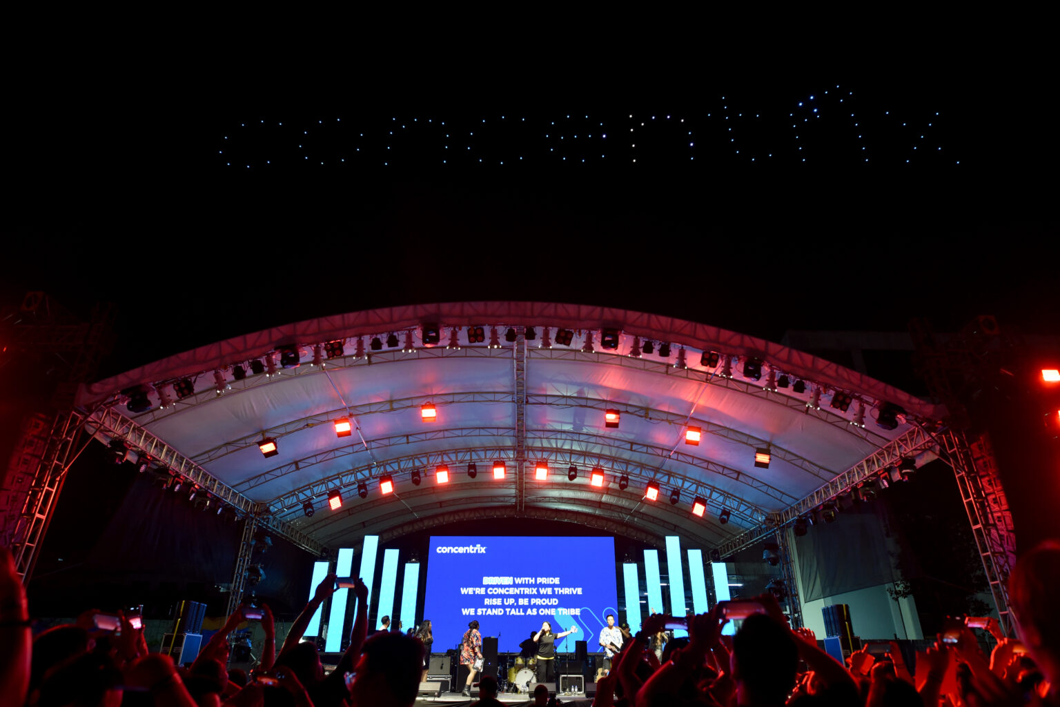 Concentrix Unveils New Brand in Drone Show at Family Day Concert | Tech G³
